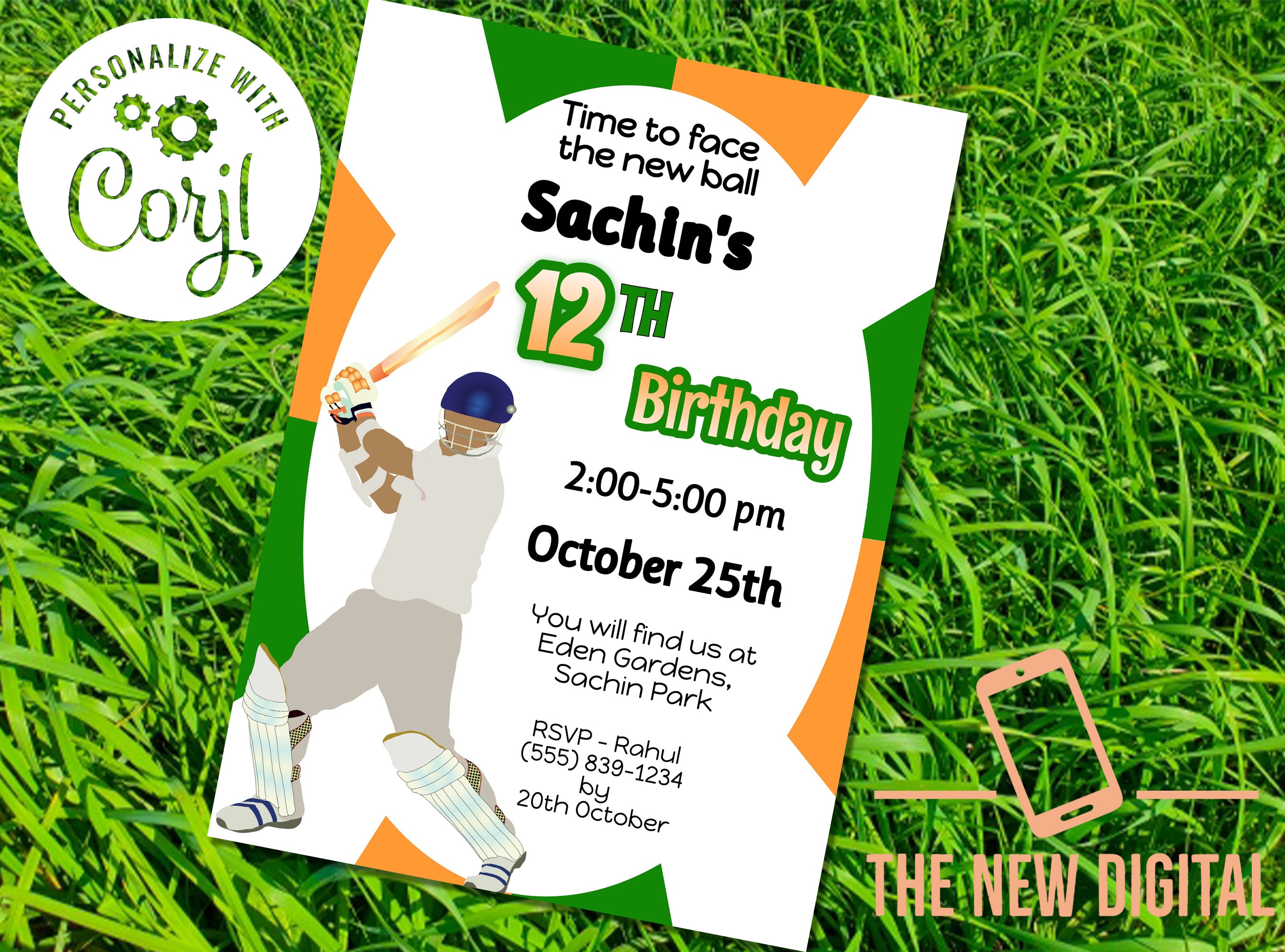 Editable Cricket Invitation, Cricket Birthday Invitation, Cricket ...