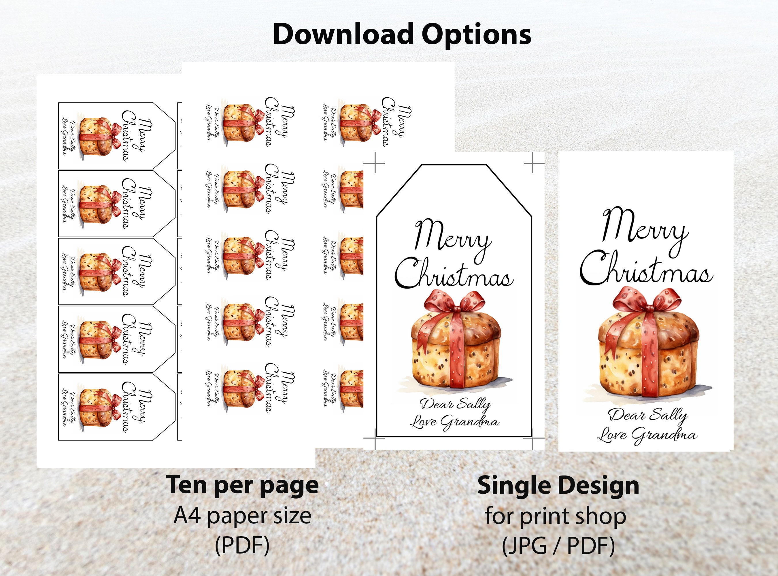 Editable Christmas Favor Tags Holiday Gift Tags Merry Christmas Holiday ...
