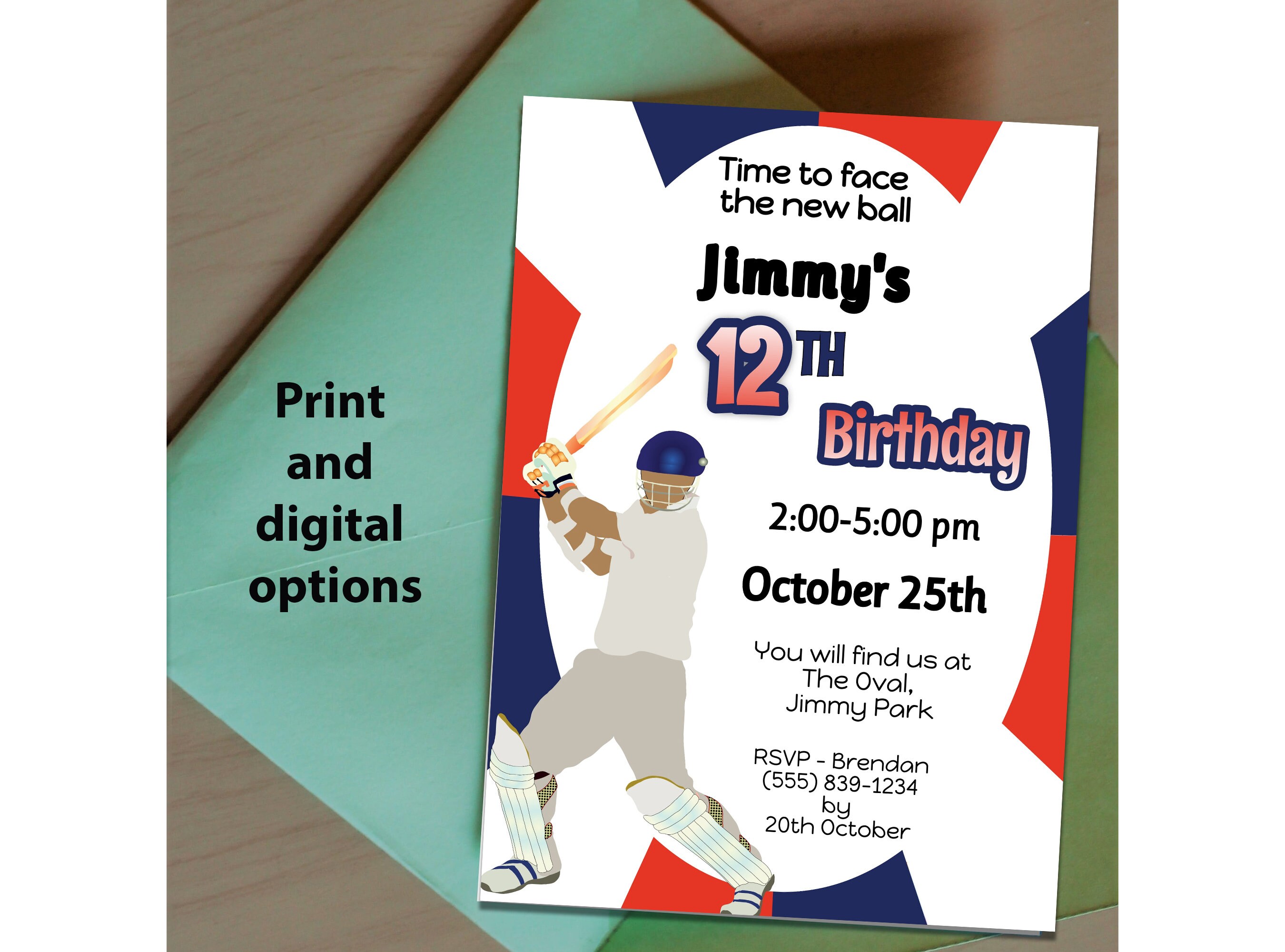 Editable Cricket Invitation, Cricket Birthday Invitation, Cricket ...