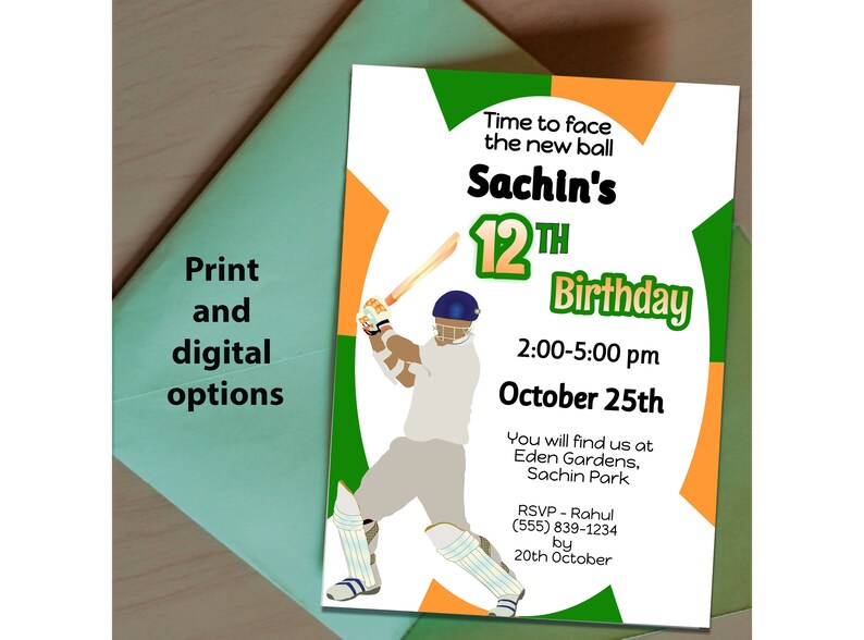 Editable Cricket Invitation, Cricket Birthday Invitation, Cricket ...