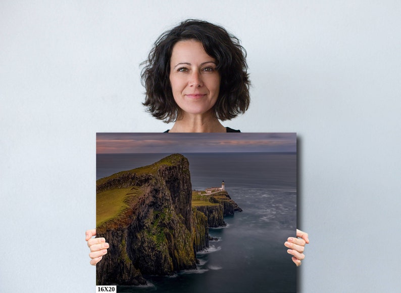 Scotland Neist Point Lighthouse Sunset Landscape Photography Print ...