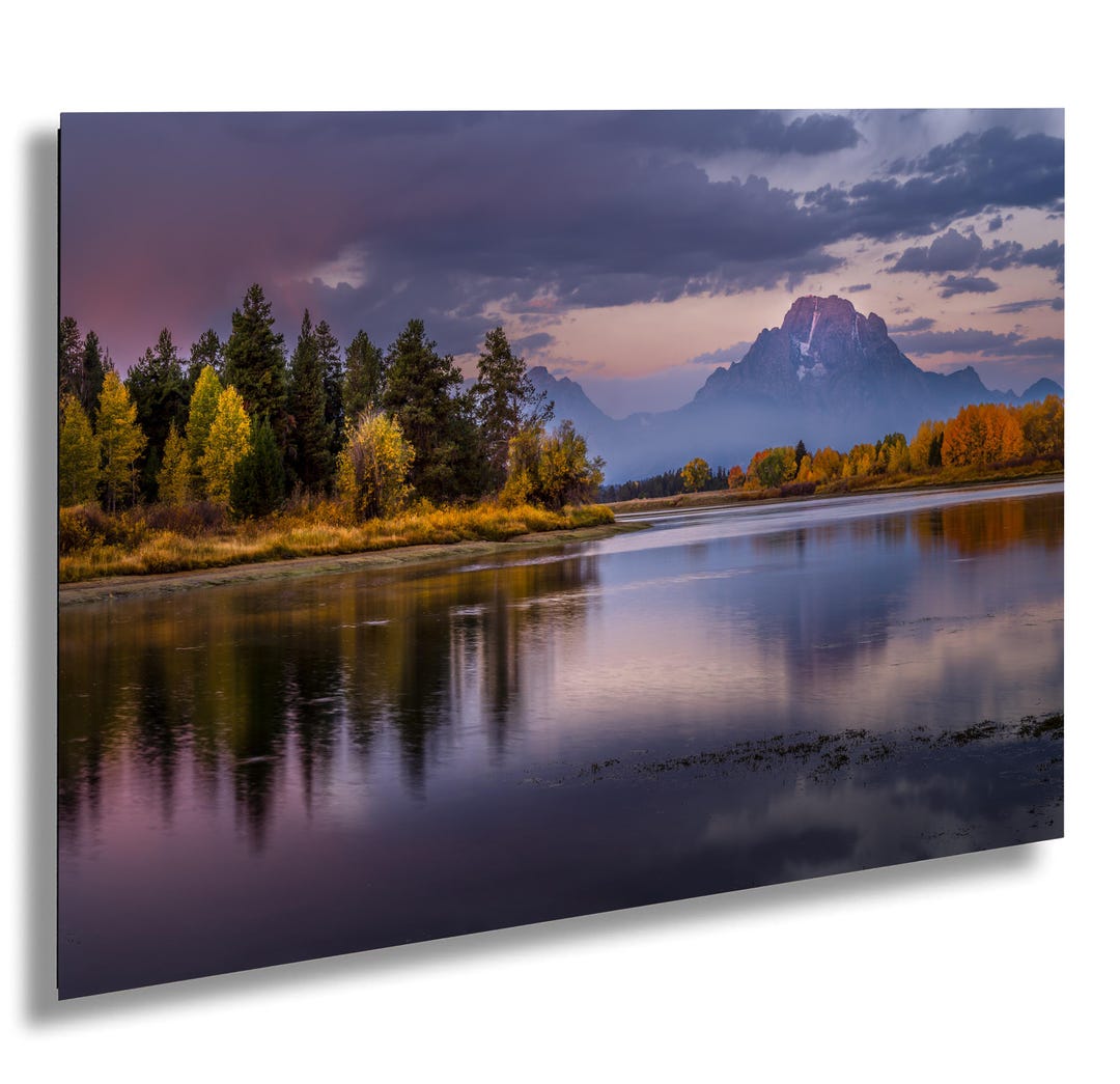 Grand Tetons Alpenglow Print: Mt Moran, Oxbow Bend, Wyoming Landscape ...
