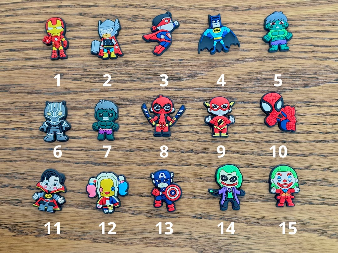 Marvel Croc Charms/jibbitz Voor Croc Schoenen. - Etsy