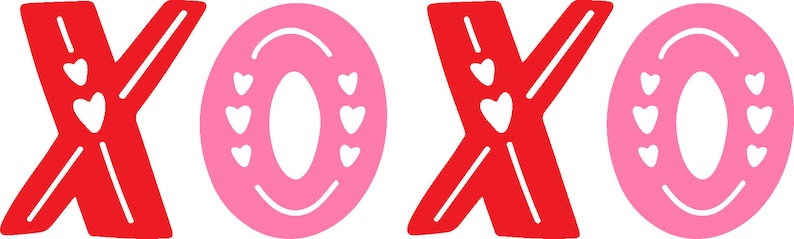 XOXO SVG File for Valentine's Day - Valentine SVG - Etsy