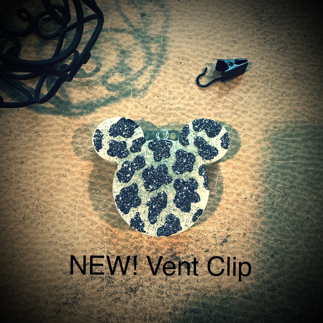 Cow Print Mouse Vent Clip - Etsy