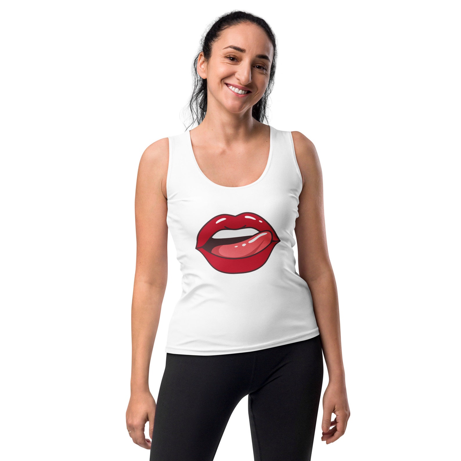 Hot Lips Tank Ladies Summer Festival Beach Top - Etsy