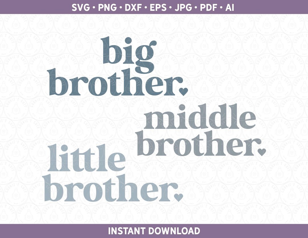 Brothers SVG DXF, Big Brother Little Brother Tshirt Design, Baby ...