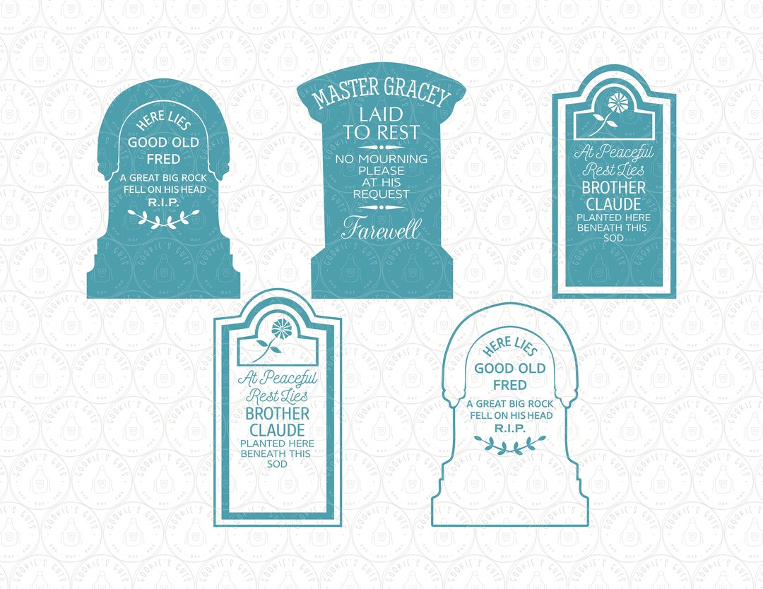 Haunted Mansion Inspired SVG DXF PNG Cut Files Graveyard Tombstone Pack ...