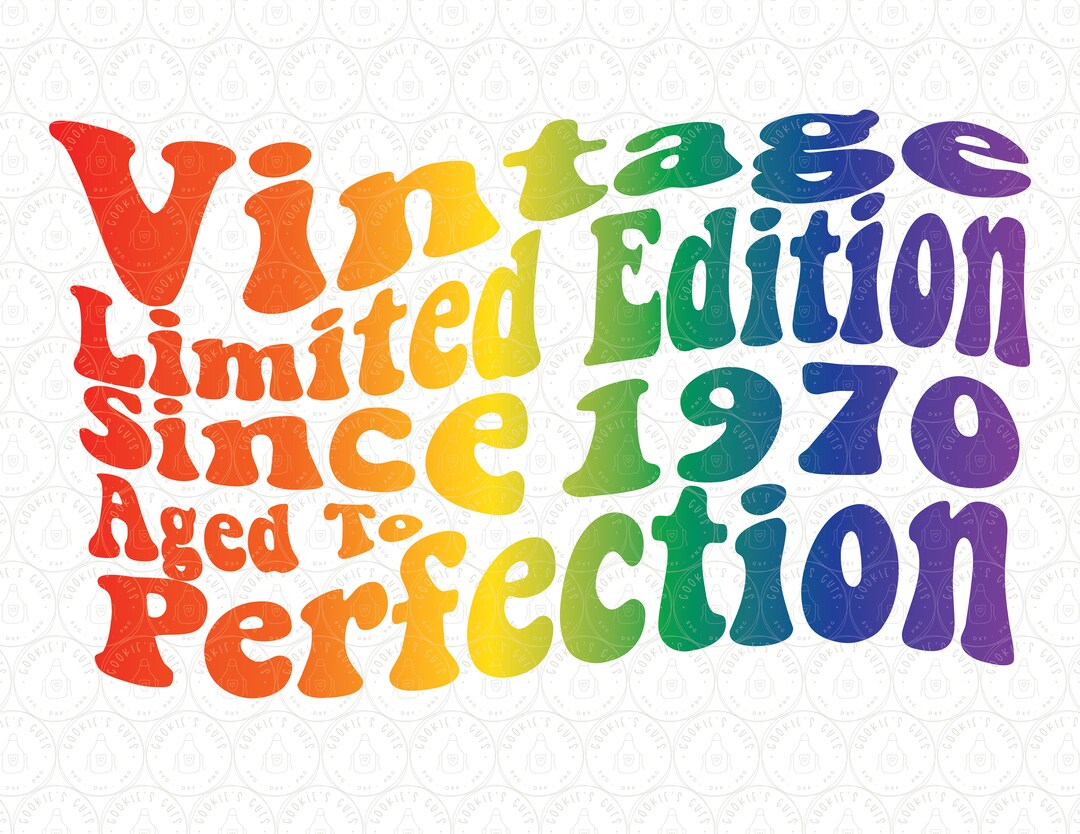 Vintage 1970 SVG DXF PNG Files, Retro Birthday Shirt Svg, 70s Birth ...