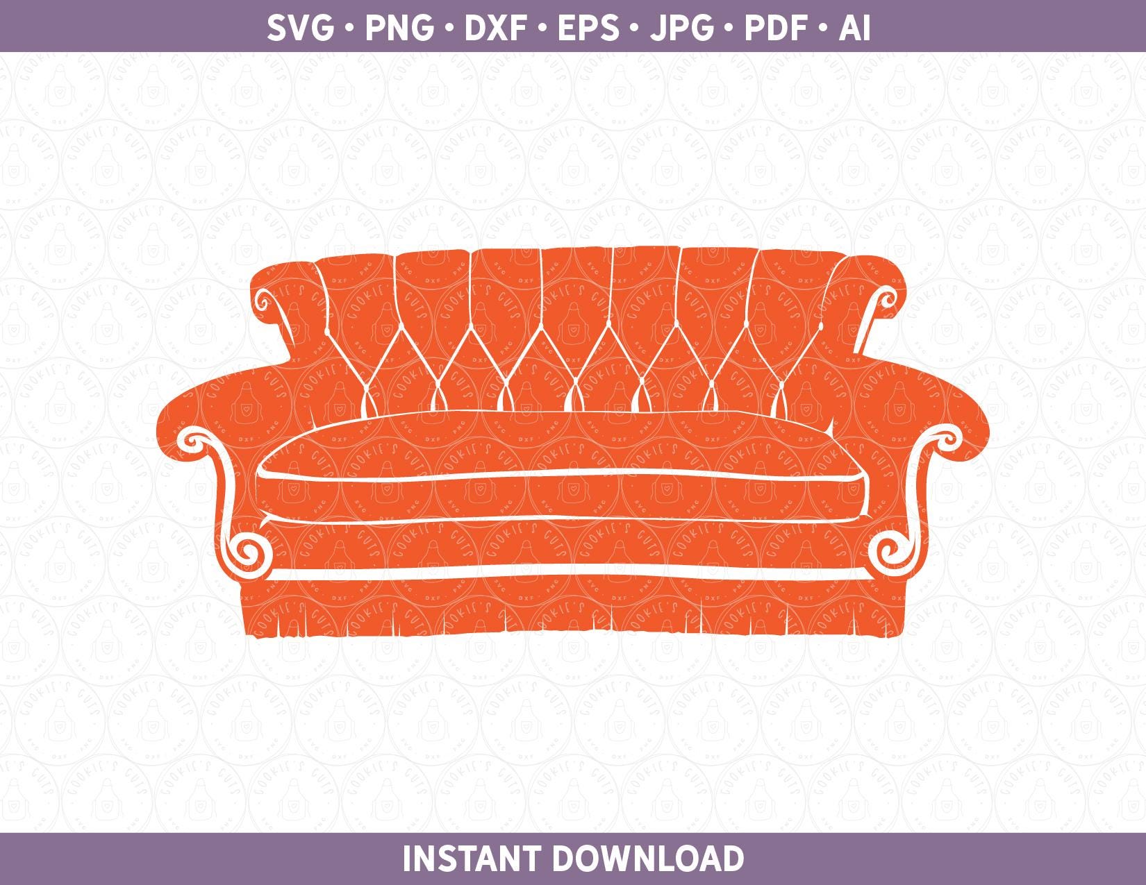 Friends SVG | Friends Couch PNG DXF | Friends Couch Htv Vinyl Vector ...