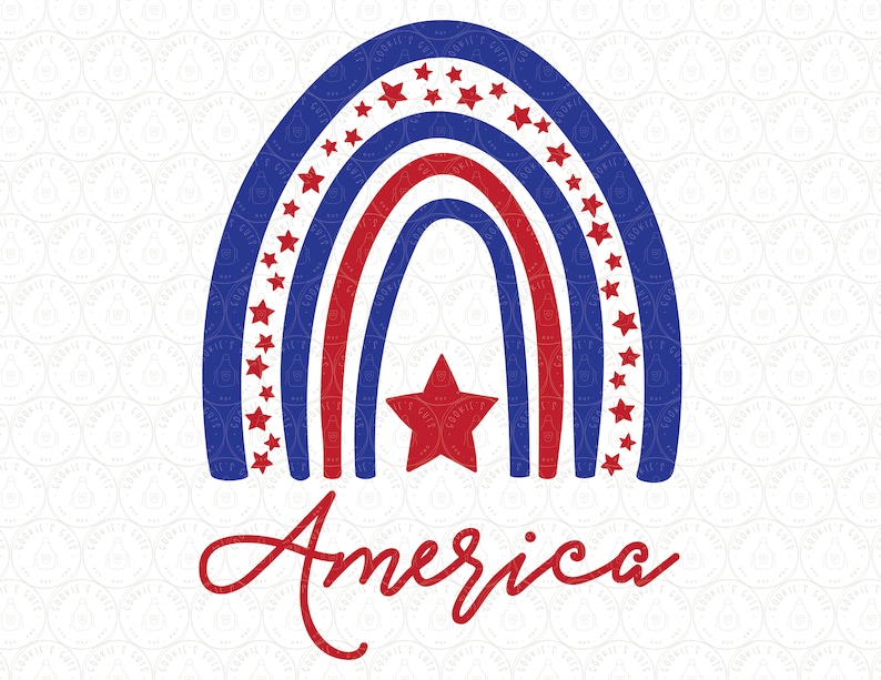 America Patriotic SVG PNG DXF | Boho Independence Day 4th of July Red ...