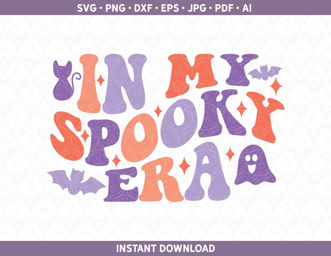In My Spooky Era SVG, Trick or Treat PNG DXF, Funny Spooky Shirt Cut ...