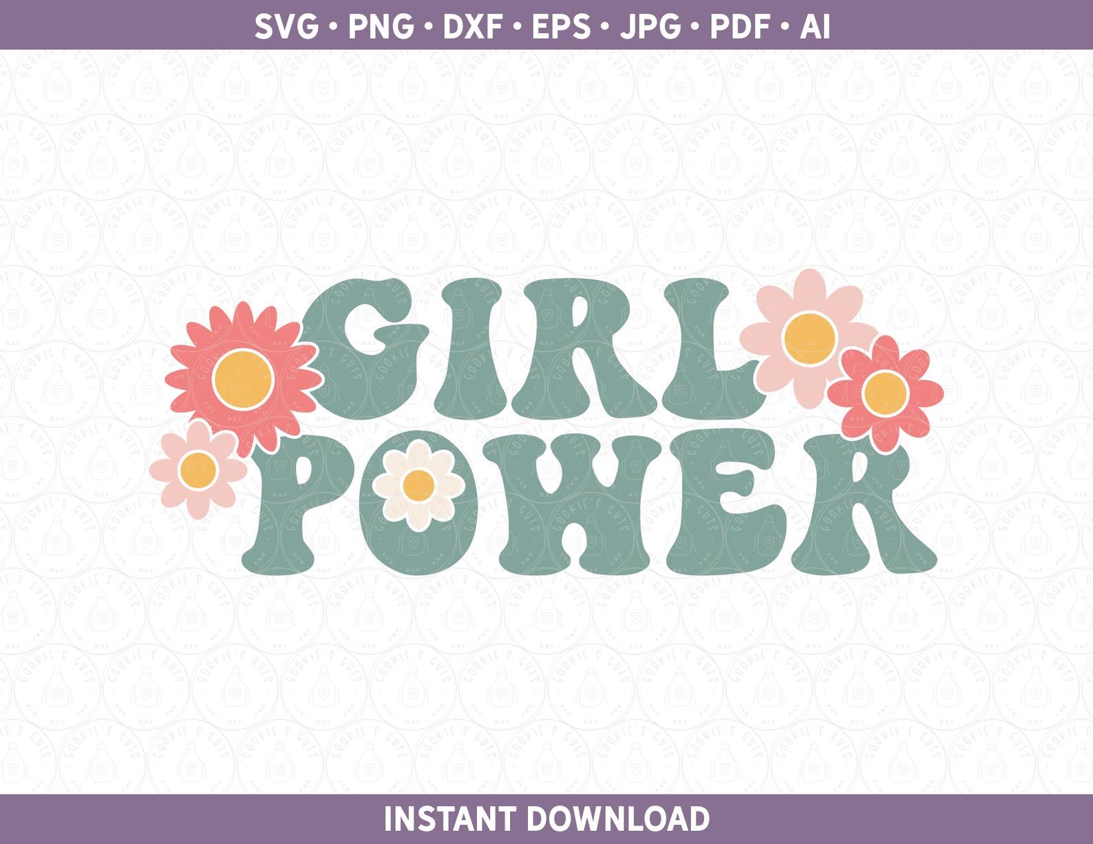 Girl Power SVG DXF PNG, Strong Girls Empowerment Powerful Strong ...