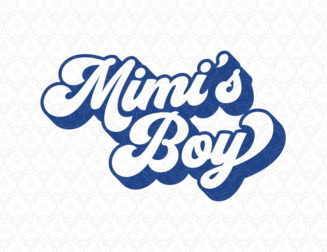 Mimi's Boy SVG DXF Cute Retro Grandparents Day Mother's Day Design for ...