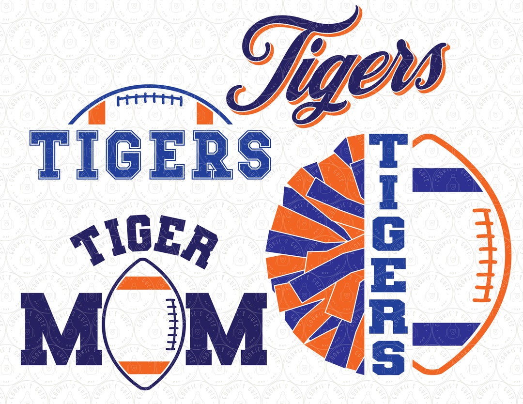 Tigers Football SVG / DXF Middle / High School Team Vector Cut Files ...
