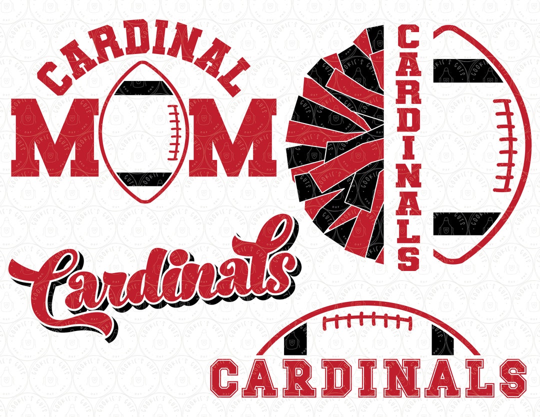 Cardinals Football SVG / DXF Middle / High School Team Customize W ...