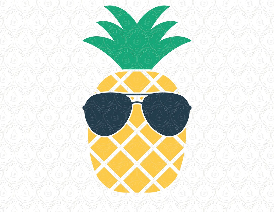 Pineapple SVG DXF PNG Pineapple With Sunglasses Svg Hawaii Hawaiian ...