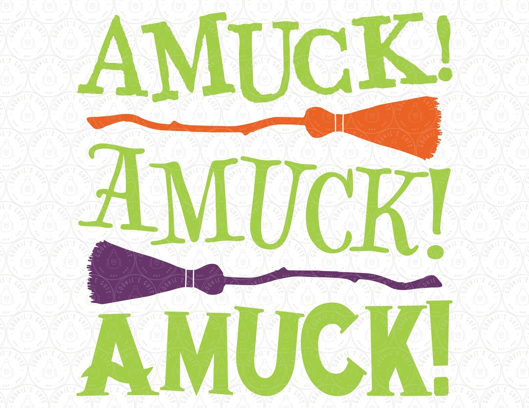 Amuck Hocus Pocus SVG, Halloween DXF PNG File for Sublimation Files Jpg ...