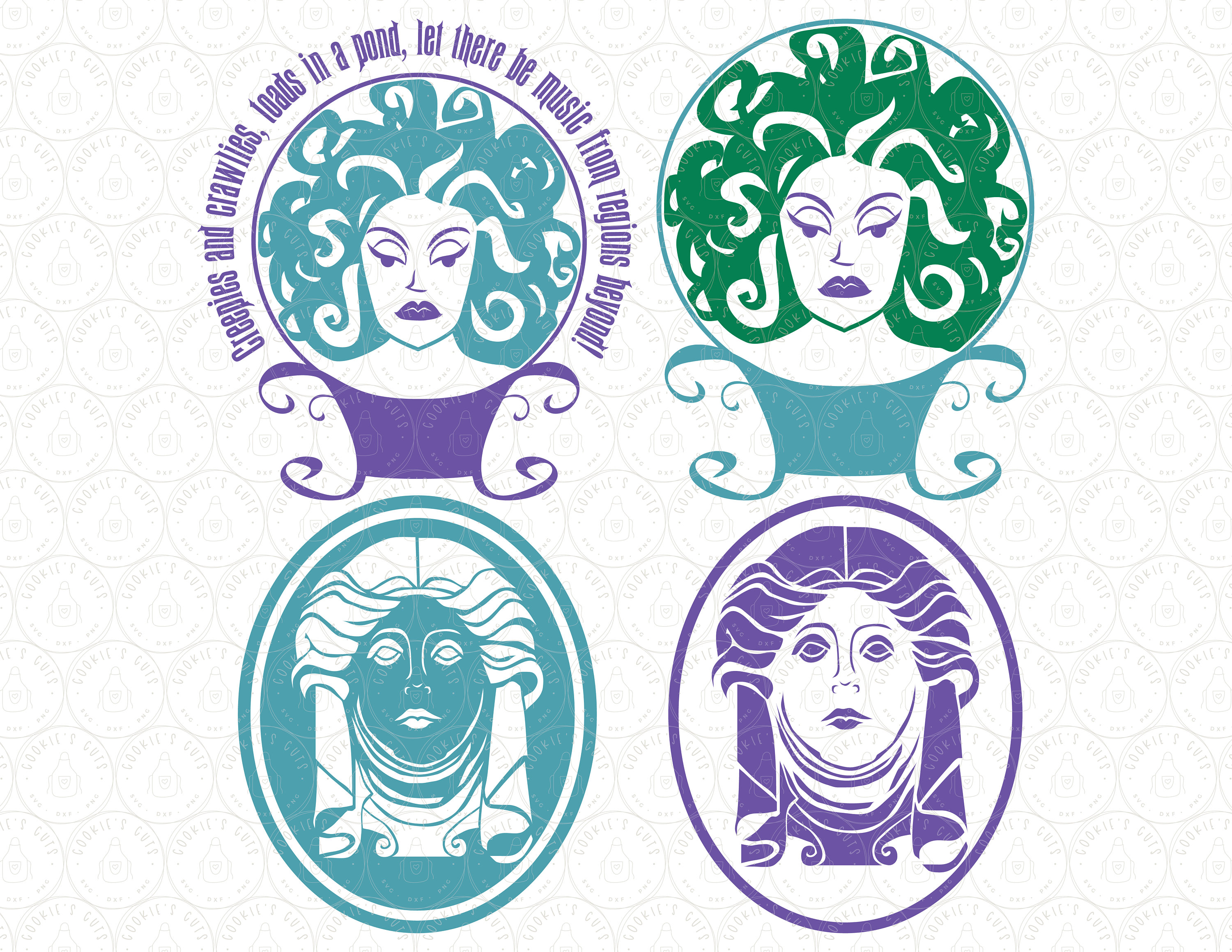 Madam Leota SVG DXF PNG Detailed Clean Cutting Haunted Mansion Cut ...