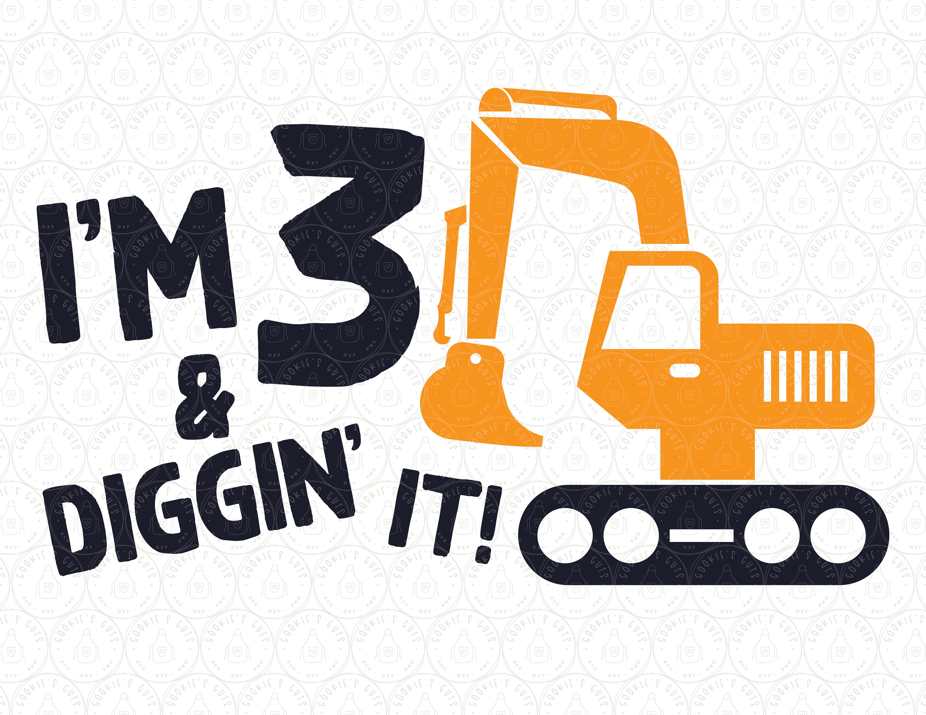 Construction Birthday SVG DXF PNG Third Bday Party Shirt Htv - Etsy