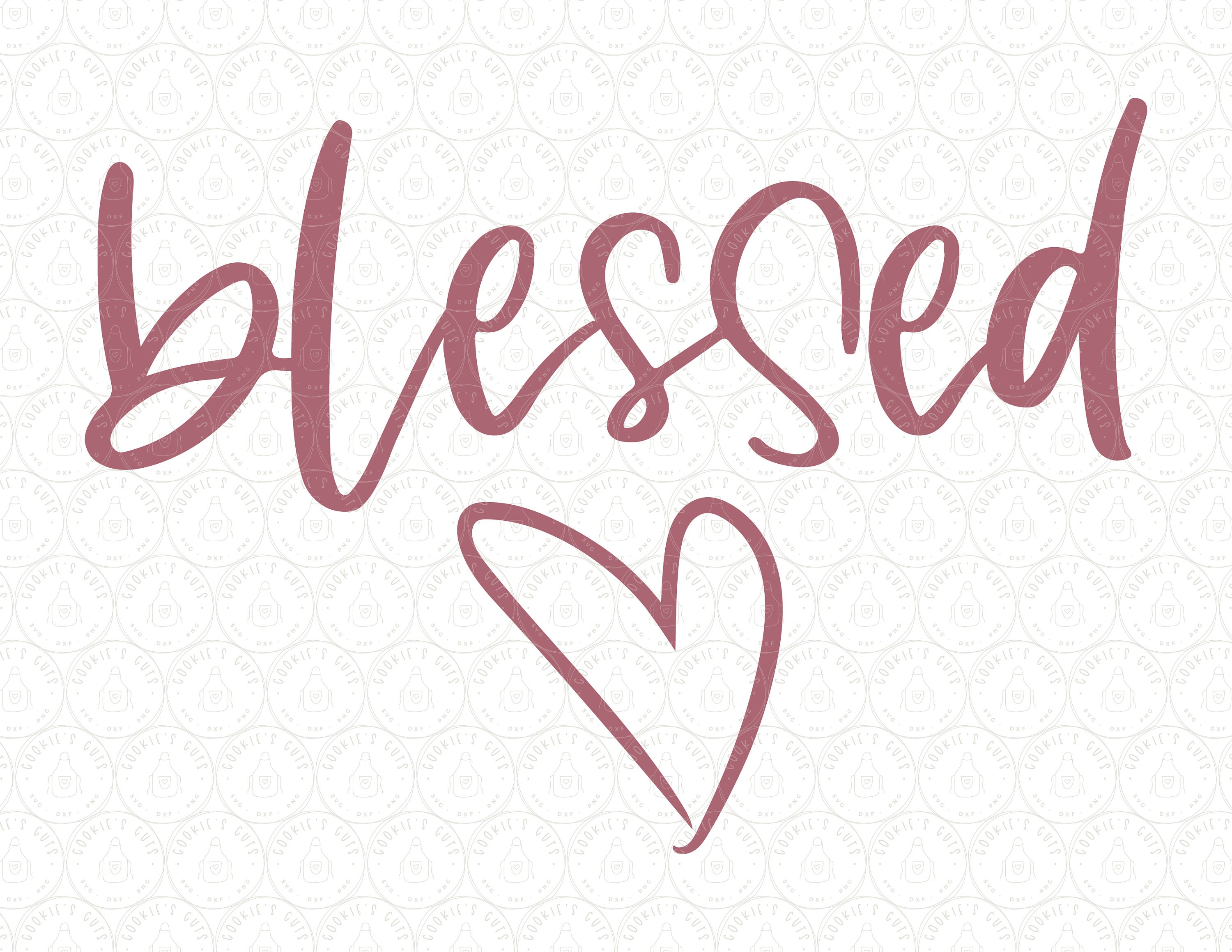 Blessed Svg Christian Svg Heart Bless Grateful Scripture Etsy