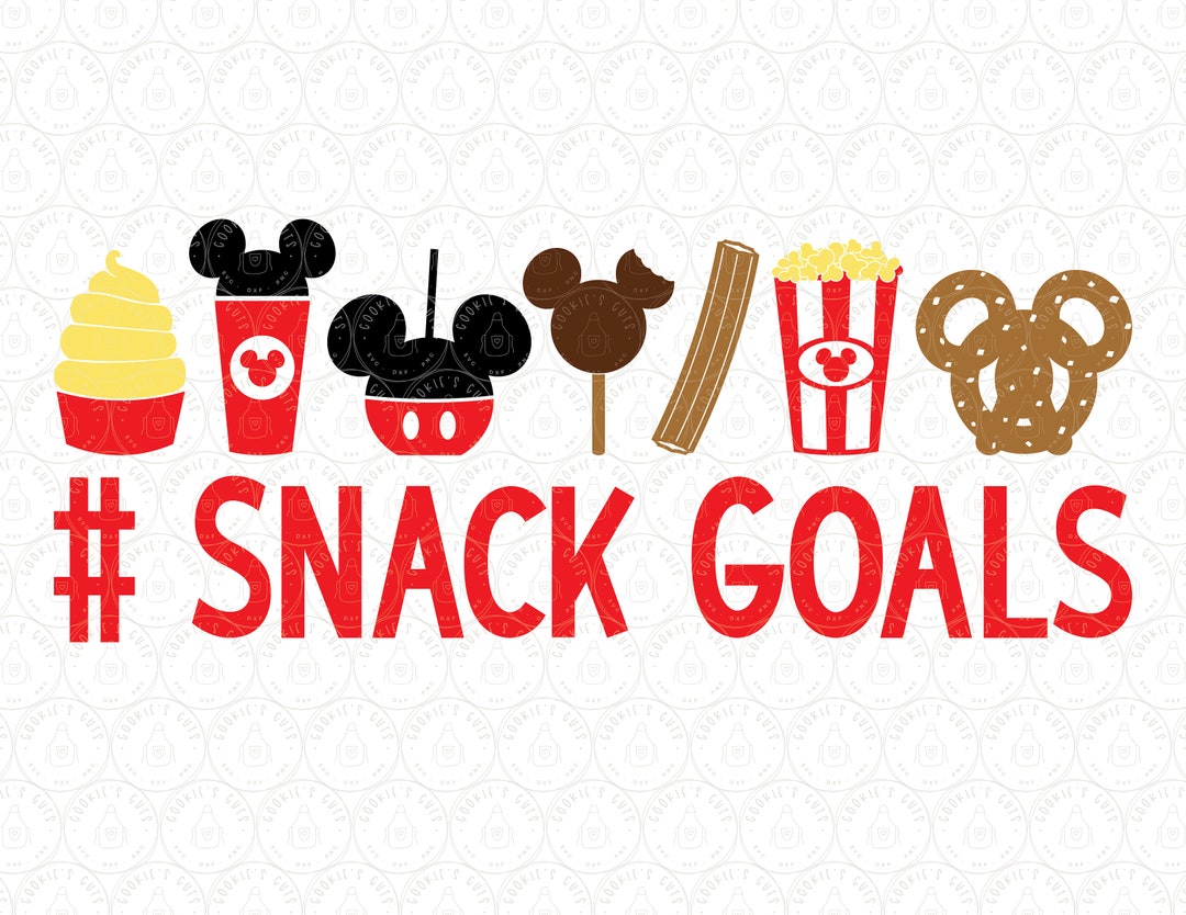 Snack Goals SVG Mickey Bar PNG Pineapple Whip Churro Magical Park ...