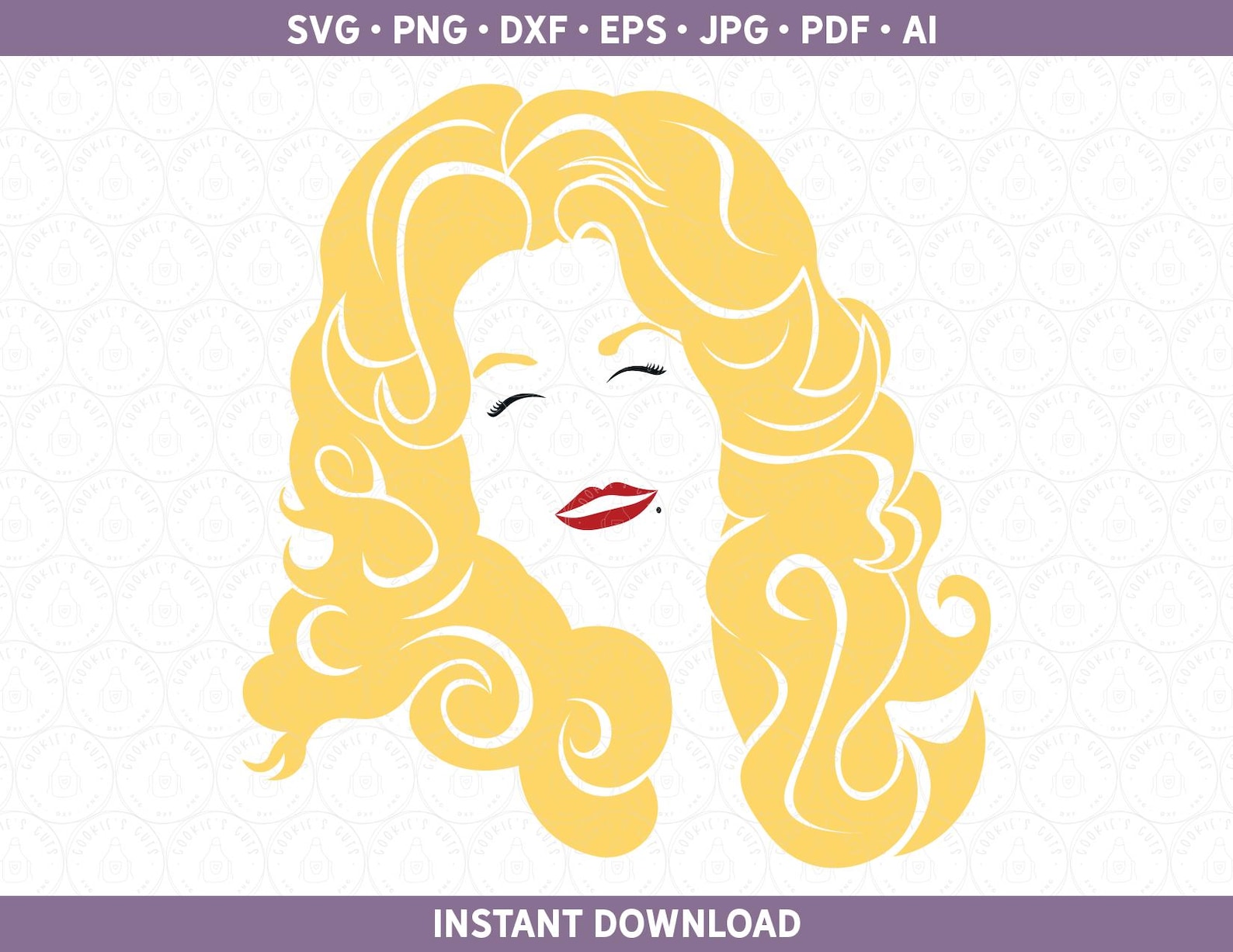 Vintage Dolly SVG DXF PNG | Parton Svg Cut File for Silhouette / Cricut ...