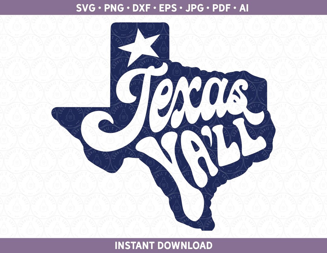 Texas Ya'll SVG Love Texas Cut File for Cricut® / Silhouette or ...