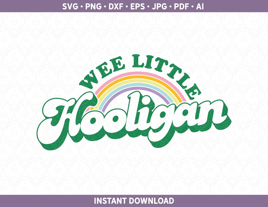 Hooligan Kids St. Patrick's Day SVG DXF PNG - Funny Irish Kid ...