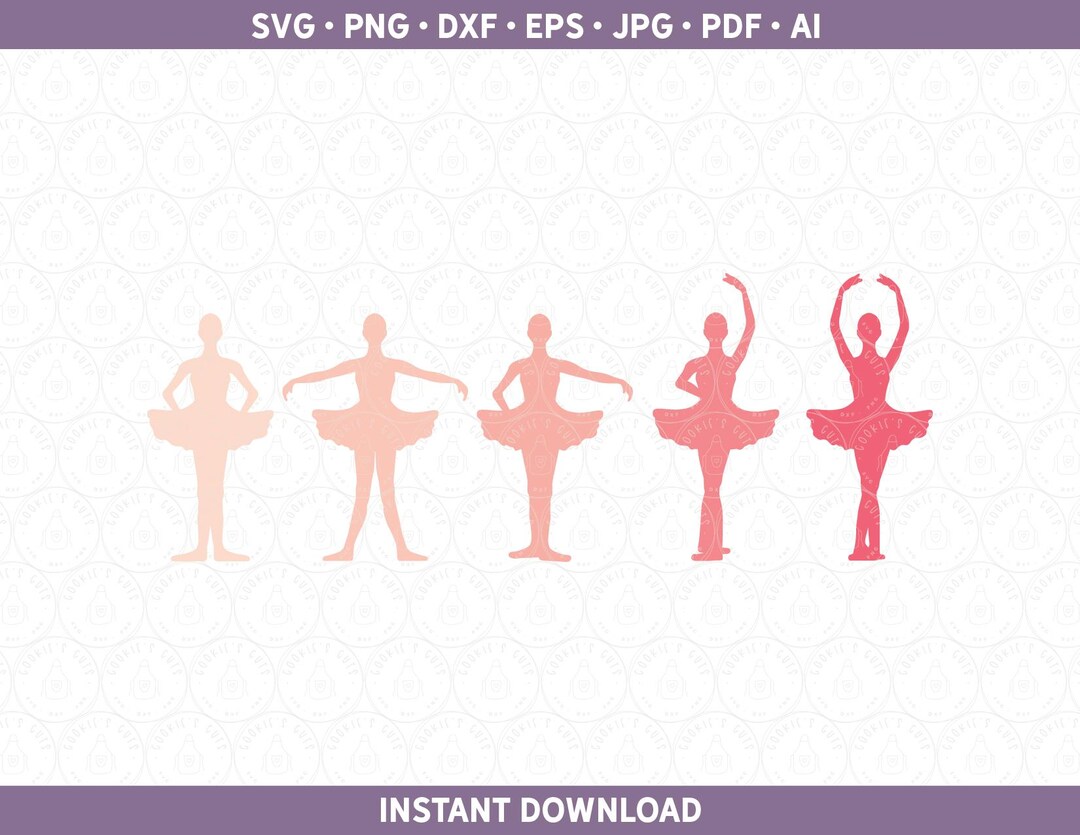 Ballet SVG DXF Dancer Cut File for Cricut® and Silhouette | Ballerina ...