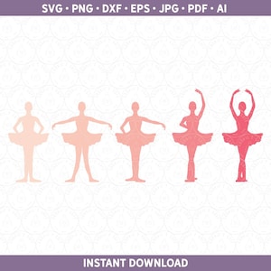 Ballet SVG DXF Dancer Cut File for Cricut® and Silhouette | Ballerina ...