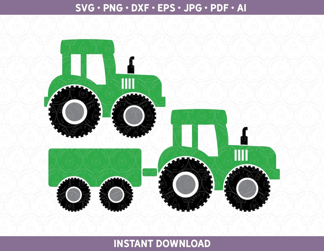 Tractor SVG PNG DXF Set Farmer Farm Western Country Kid Party Gift Girl ...