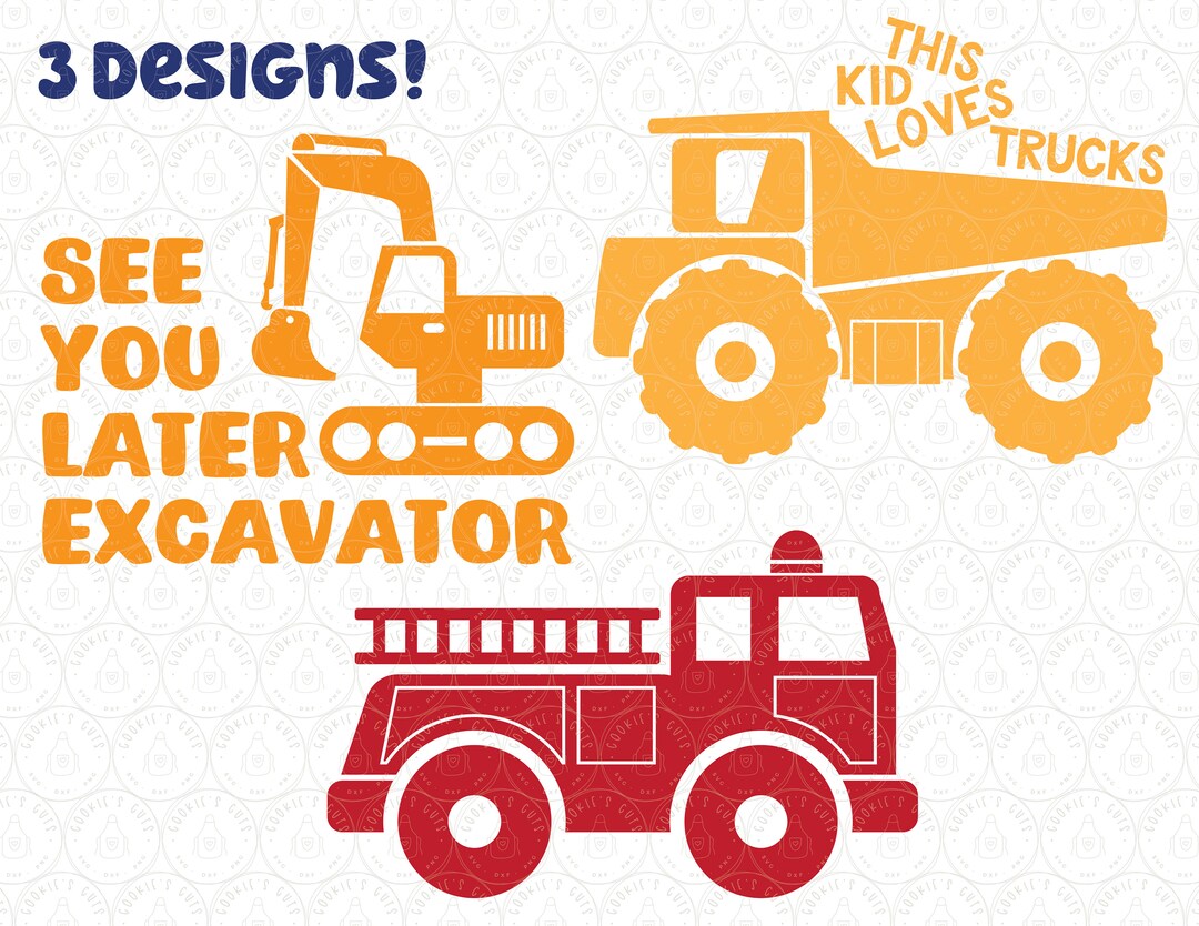 Kid Truck Svgs Vector Graphics Dxf Pdf Ai Eps Silhouette Trucks Cricut ...
