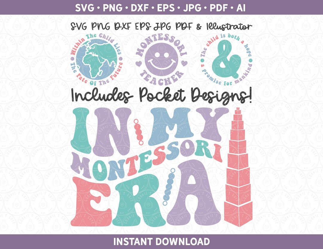 Montessori SVG | in My Montessori Era PNG | First Day of School ...