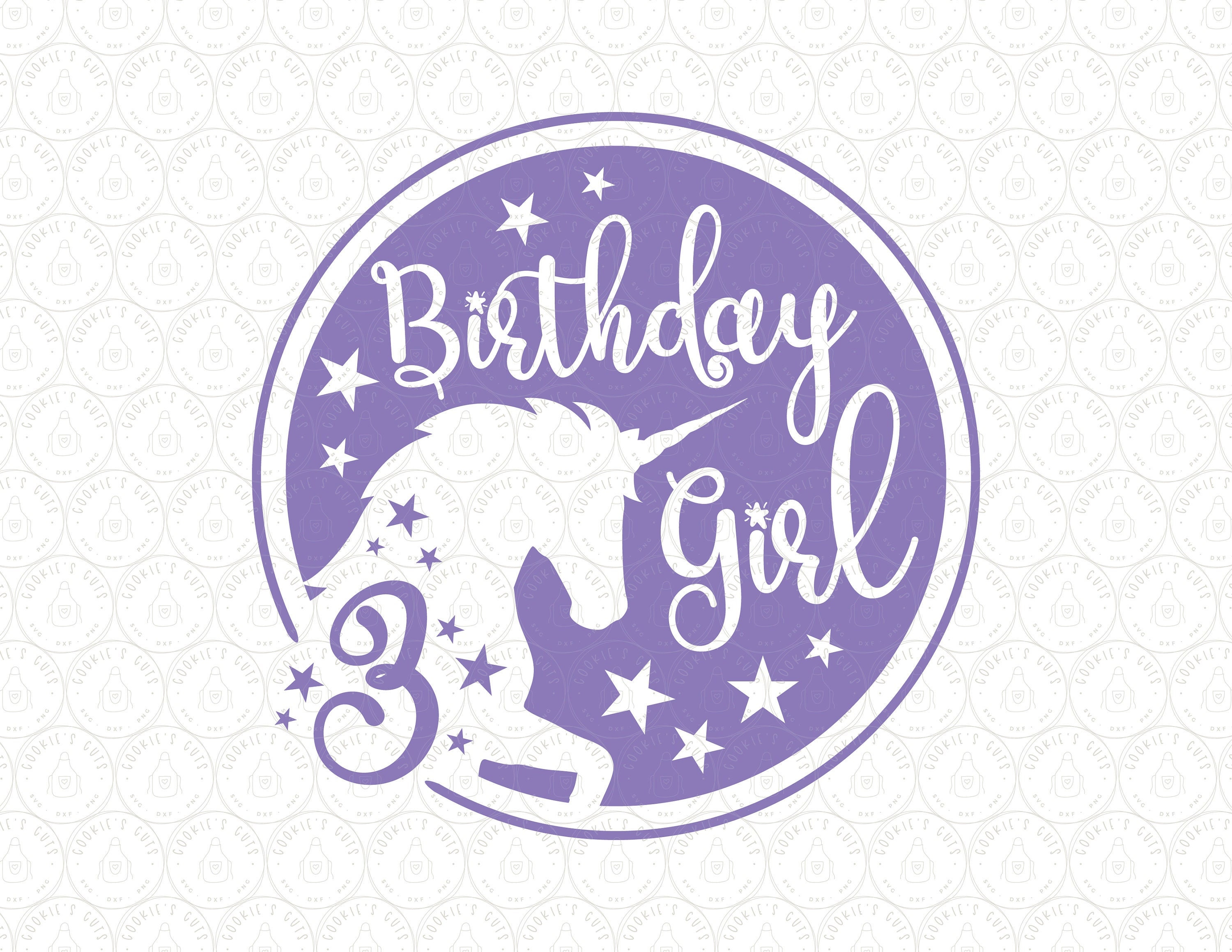 Unicorn 3rd Birthday SVG DXF PNG Age Girl Bday Shirt Tail - Etsy