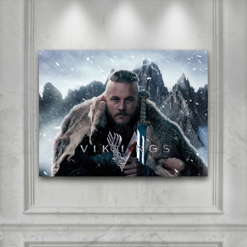 Vikings | Ragnar Lothbrok | Tv-show | Motivational | Art Work | Wall ...