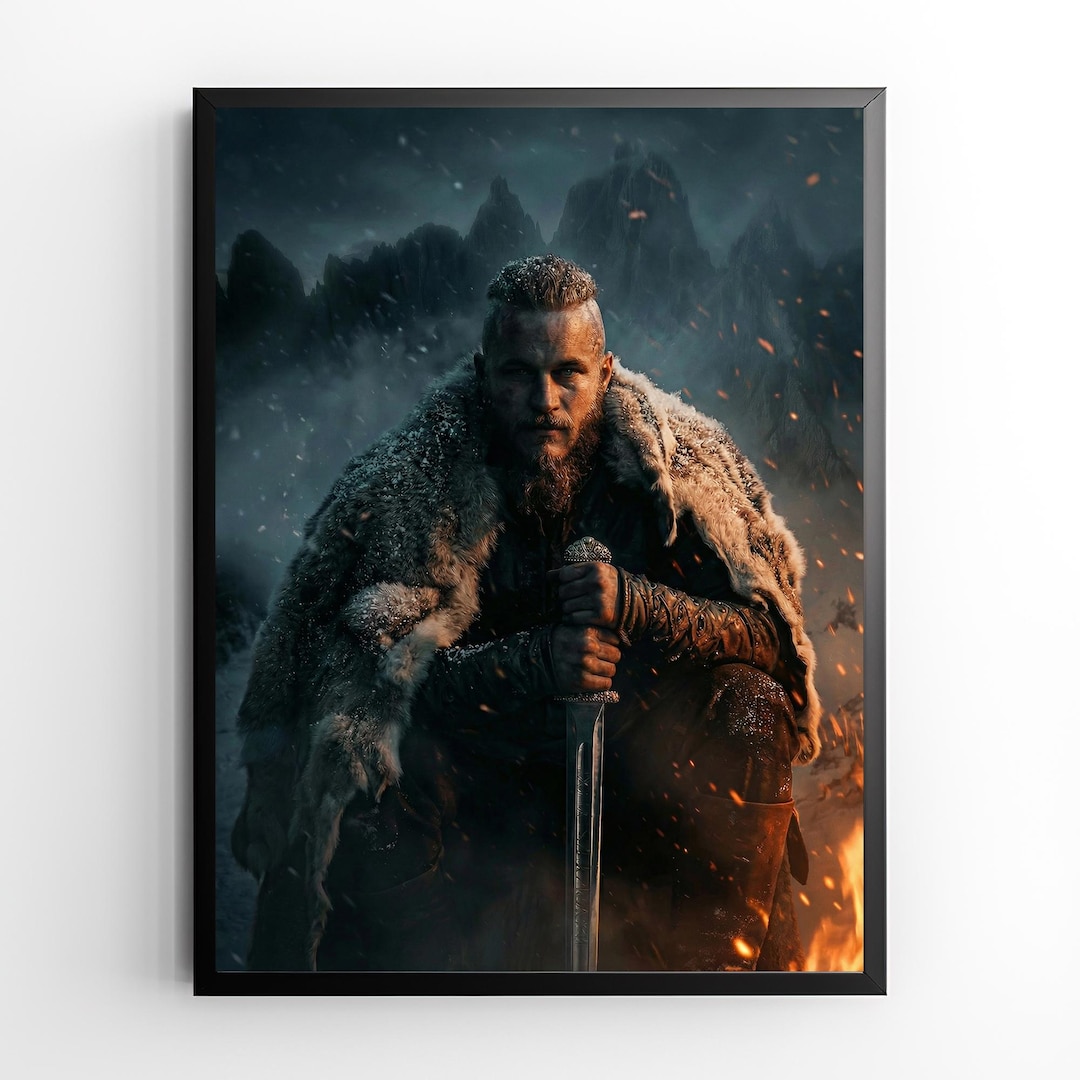 Vikings - Wall Art | Ragnar Lothbrok Artwork | Cinematic Fantasy Design ...