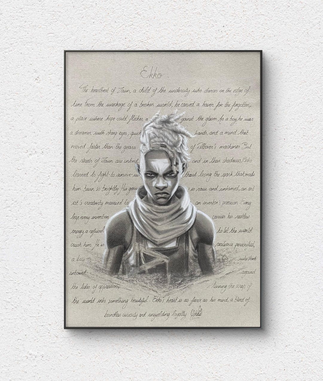 Print Ekko Drawing - Arcane - Etsy