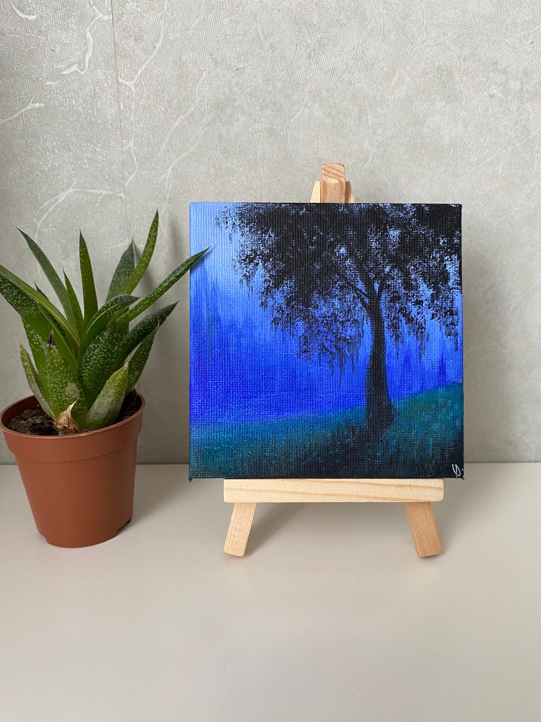 The Crying Tree Small Original Painting - Etsy
