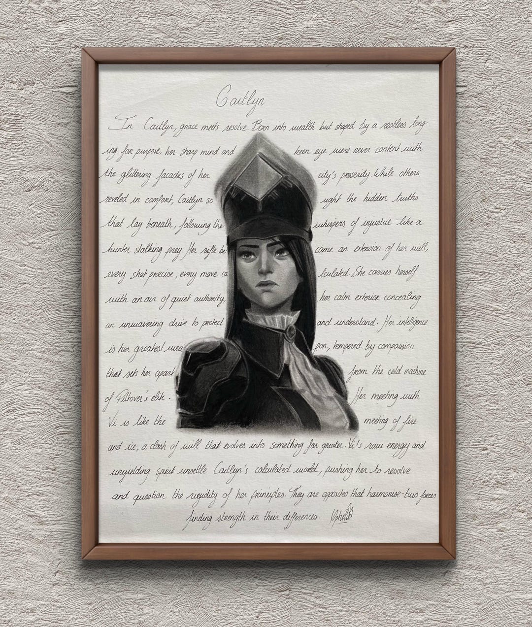 Print Caitlyn Drawing - Arcane - Etsy
