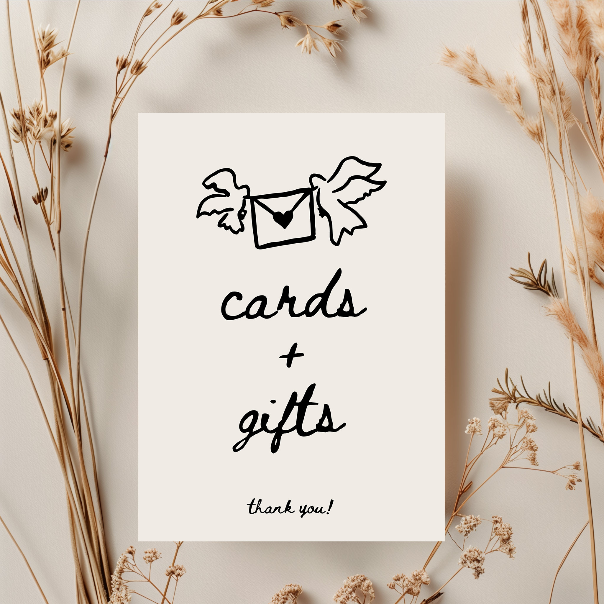 Hand Drawn Wedding Sign Bundle, Minimal Elegant Classy, Handwritten ...