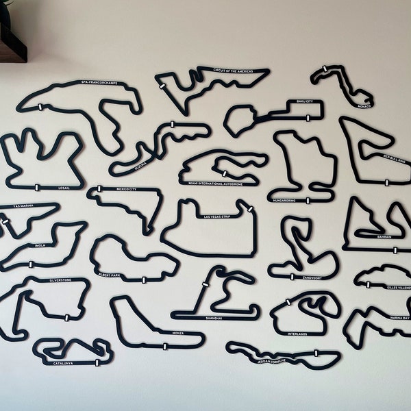 Formula 1 Track Wall Art - Etsy
