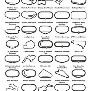 NASCAR Track Collection Wall Art | 2025 Season | 3D Circuit Layout Wall ...