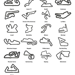 Motogp Track Layouts Wall Art: 2025 Motogp Circuit Collection - Etsy