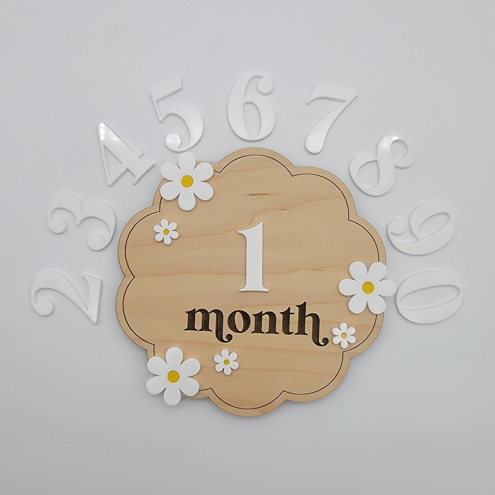 Daisy Milestone Cards, Retro Milestone Cards, Monthly Milestone Marker ...