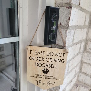 Doorbell Sign, Do Not Disturb Sign, New Baby Front Door Sign, No ...