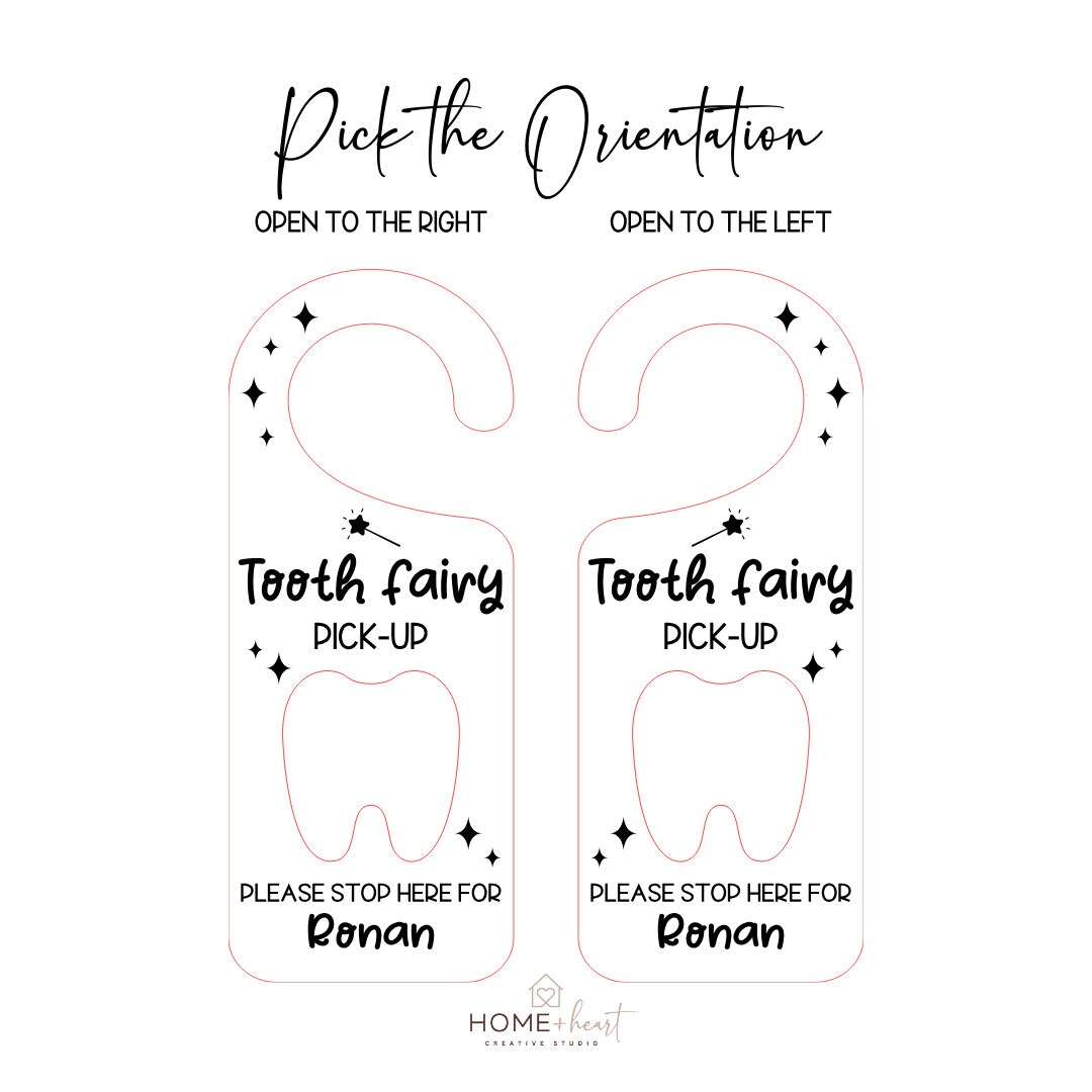 Tooth Fairy Pick up Door Hanger Money Holder Tooth Fairy - Etsy