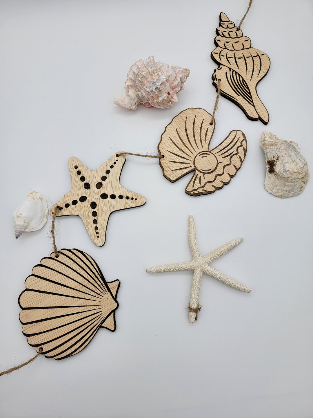 Seashell Banner, Seashell, Beach Decor, Coastal Decor, Mermaid Decor ...