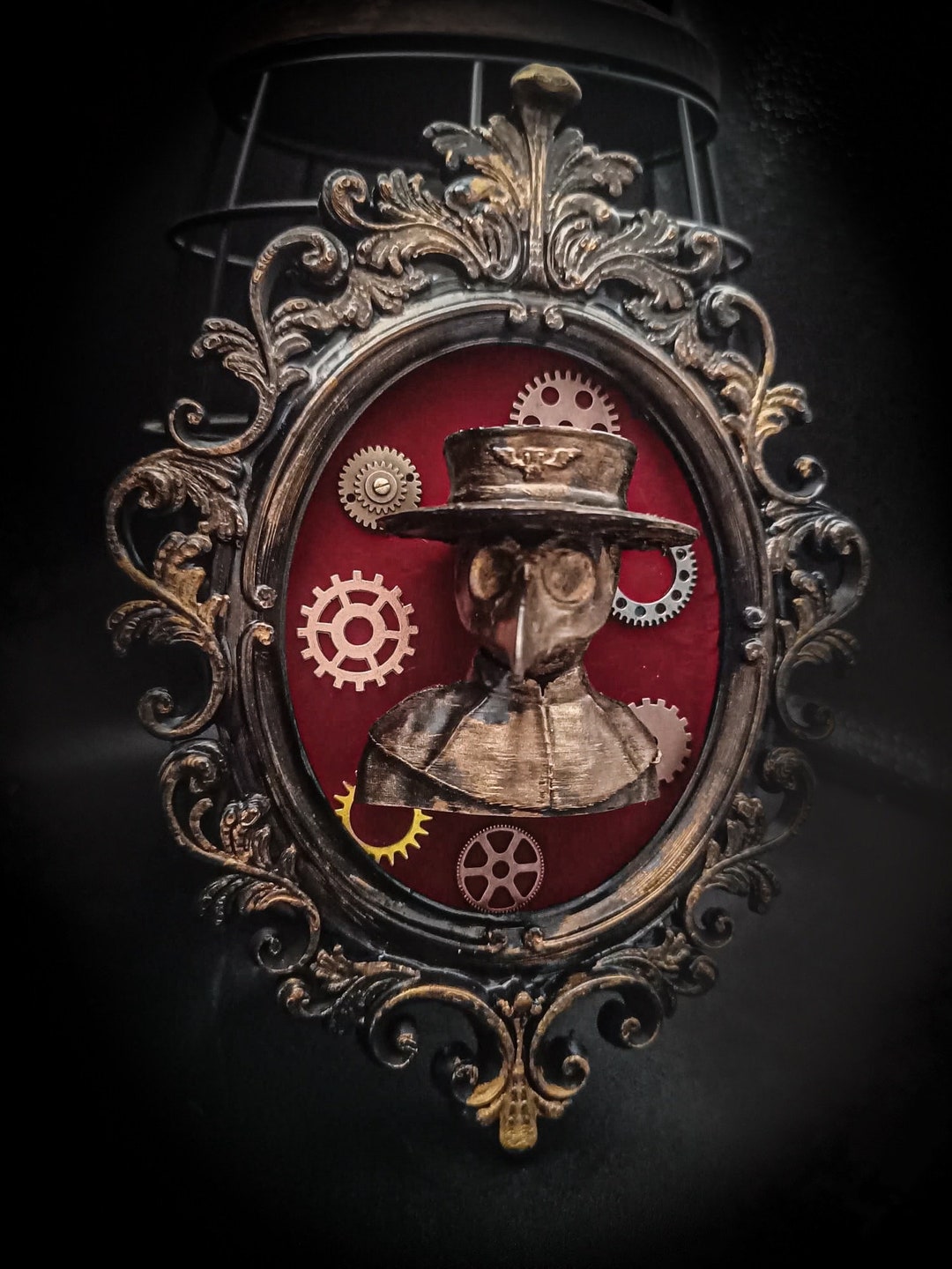 Gothic Victorian Plague Doctor Frame Macabre Art and Unique Perfect ...