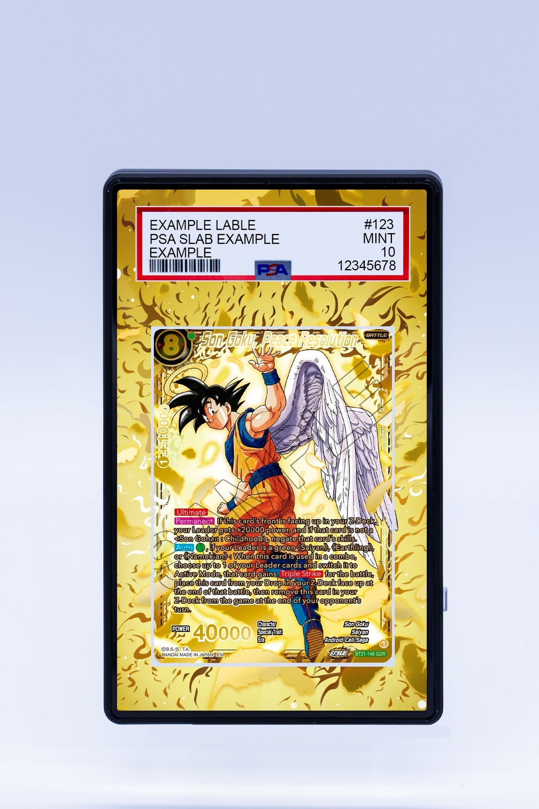Son Goku Peace Resolution BT21 (graded) Case - Etsy